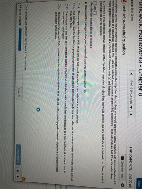 Solved Save Homework Homeworky Chapter 8 Core 0 Of 3 Pts
