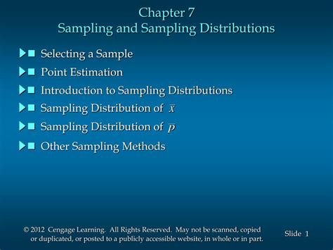 Ppt Chapter 7 Sampling And Sampling Distributions Powerpoint Presentation Id 3159652