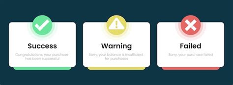 Premium Vector Notification Flash Message Success Warning Failure Pop