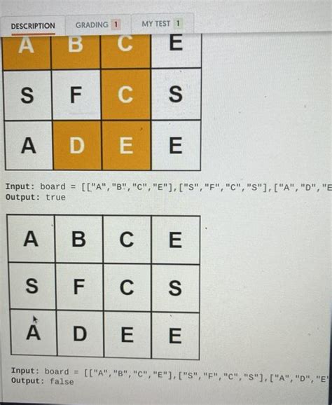Solved Description Grading 1 My Test 1 Given An M X N Grid