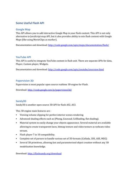 Some Useful Flash Api Docx