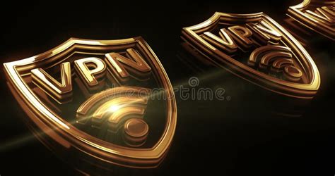 Vpn Virtual Private Network Metal Symbol Loop Concept Stock Video