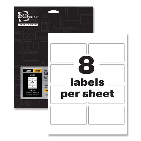 Avery® Permatrack Tamper Evident Asset Tag Labels Laser Printers 2 X