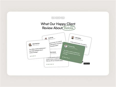 Testimonials Ui Design Behance