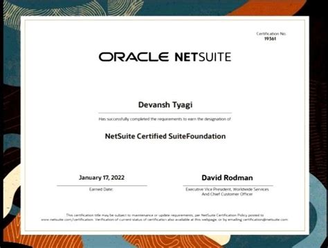 devansh tyagi on linkedin moretocome oraclenetsuite certified 18
