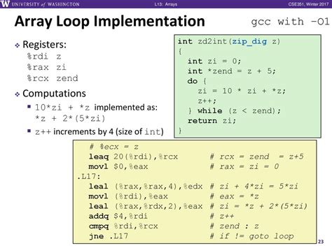 Arrays Cse 351 Winter Ppt Download