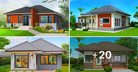 รวม 20 แบบบ้านชั้นเดียว หลังคาปั้นหยา พร้อมแปลนภายใน สวยอย่างเรียบง่าย