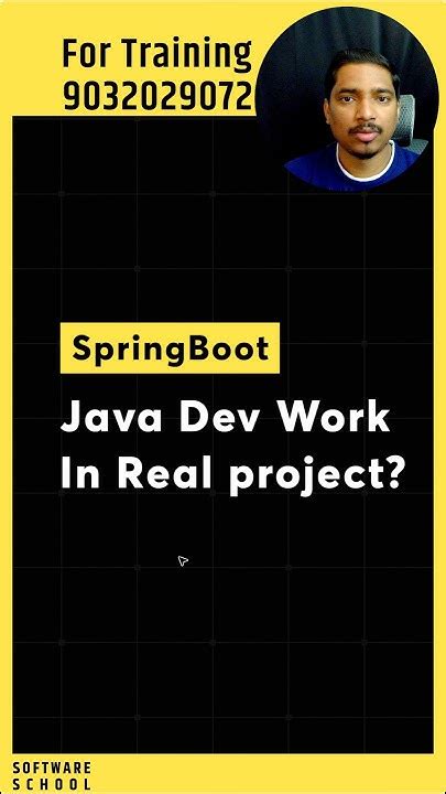 Java Springboot Dev Work In Projects Springboot Tutorial For Beginners Telugu Softwarelife