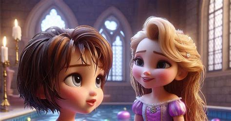 #ロリ Sofia and Rapunzel soaking wet - Vanelloraのイラスト - pixiv