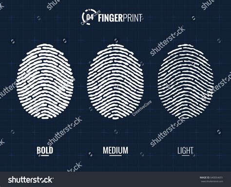 Vector Fingerprint Icons Set Isolated Scifi Stock Vector Royalty Free 640054651 Shutterstock