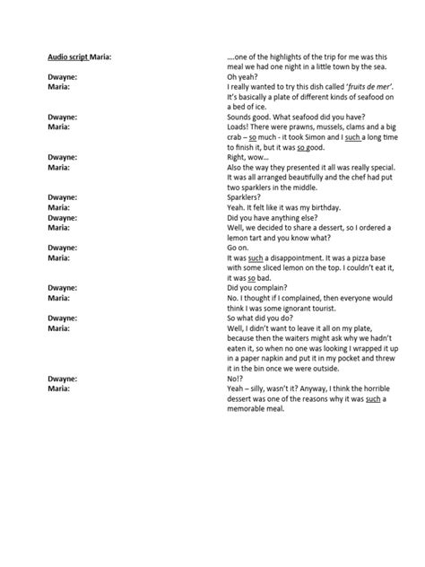 Audio Script Pdf