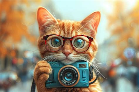 Cat Photographer With A Tiny Camera A C Kitten Capturing The World