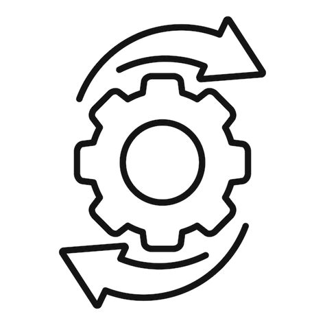 Premium Vector Redesign Gear Icon Outline Vector Web Ui Page Build