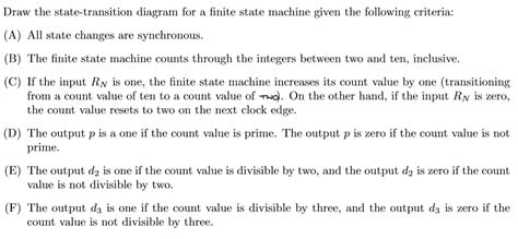 Draw The State Transition Diagram For A Finite State Chegg Com