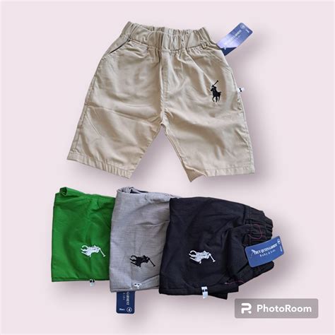 กางเกงขาสั้นเด็กชาย กางเกงโปโล ปักม้า ตัวใหญ่1 ปีถึง 10 ปีใส่ได้ เอวยืด