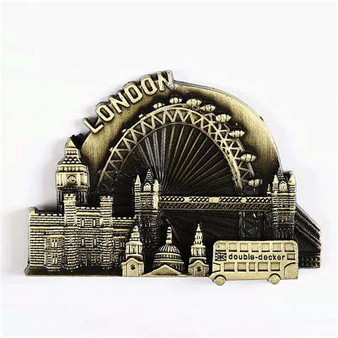 Мировой тур сувенир металлический магнитик на холодильник 3d магнитный Франция Великобритания