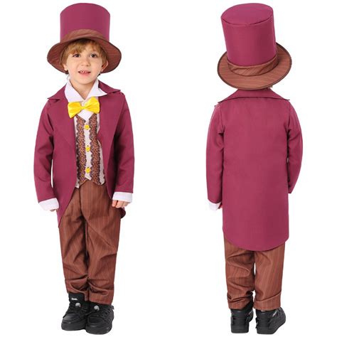 Kinder Wonka Cosplay Kostüm Outfits Halloween Karneval Anzug