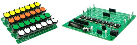 arduino shield 1×7 flip disc display flipo