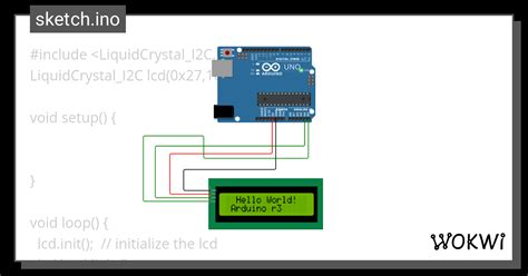 Lcdการเเสดงหน้าจอ Wokwi Esp32 Stm32 Arduino Simulator