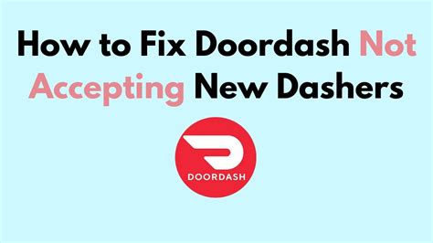 How to Fix Doordash Not Accepting New Dashers - YouTube