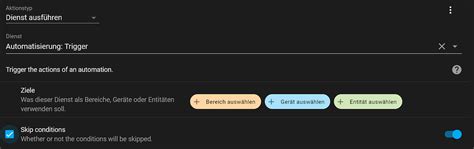 automations add enable disable option in type choose to e g