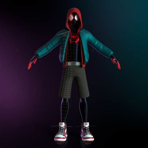 Spider Man Miles Morales Rig For Maya Spiderverse 3d Turbosquid
