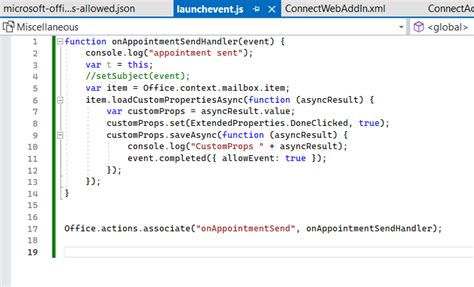 Event Based Add In Onappointmentsend Not Triggering Handler In Outlook Windows · Issue 3549
