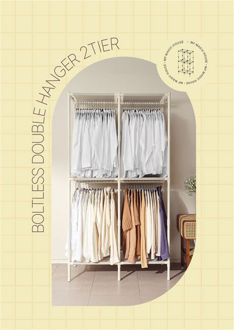 행거 무볼트 드레스룸 조립식 더블 2단 행거 오늘의집 쇼핑