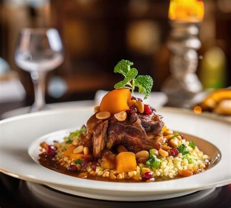 Premium Photo Passion On Plate Argentinian Cuisine With Apricots And Pomegranates Intimate