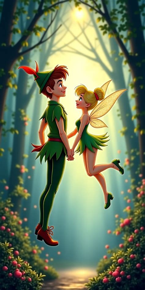 Peter Pan And Tinkerbell Tattoo Design Stable Diffusion Online