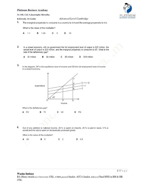 Multiplier Paper 3 A Level Question Paper 2020 Final Download Free