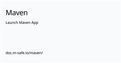 launch maven app maven