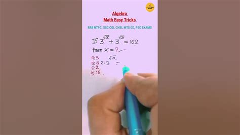 Algebra Tricks 🐬 Maths Logicalreasoning Reasoningquestions