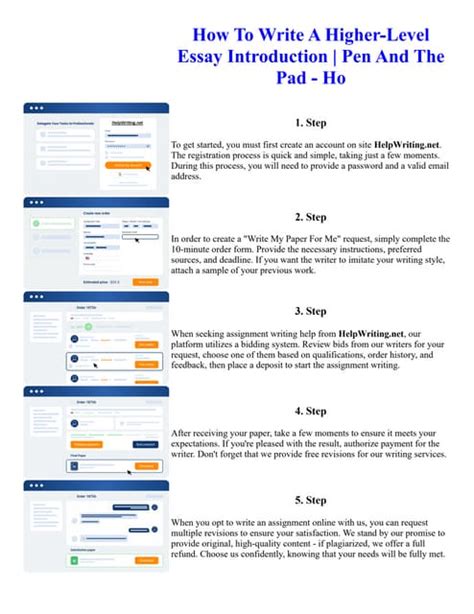 How To Write A Higher Level Essay Introduction Pen And The Pad Ho Pdf