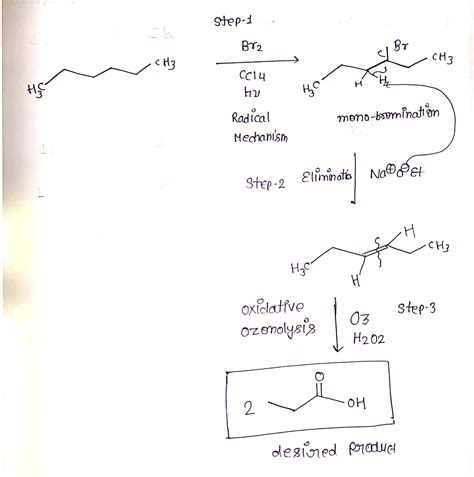 [solved] Draw The Molecules Of The Different Following Synthesis