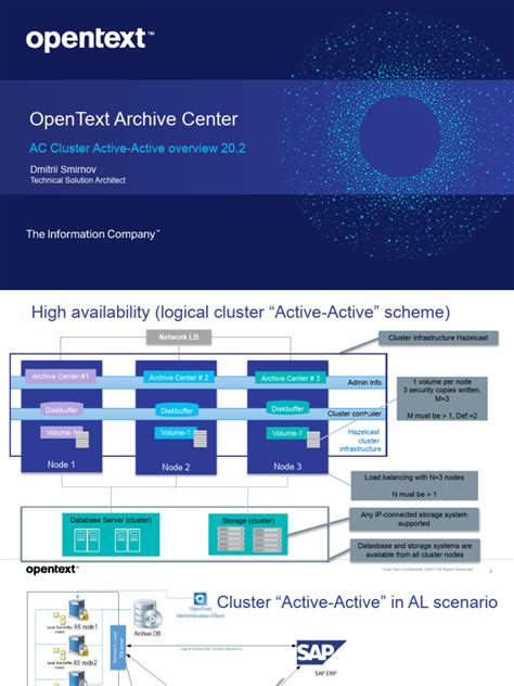 opentext archive center cluster sdw 2022 pdf computer cluster
