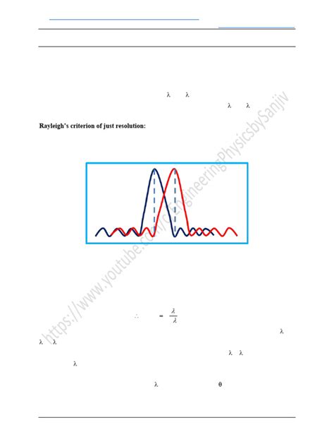 01 Diffraction Session 4 Resolving Power Of Grating Pdf Angular