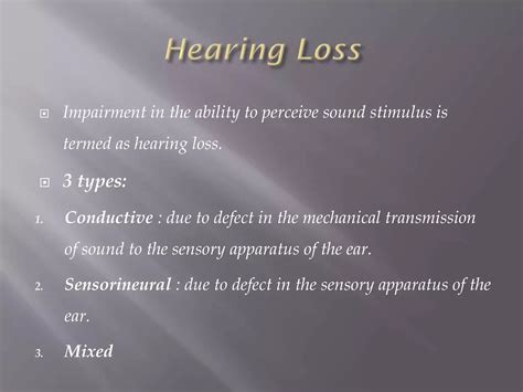 Sudden Sensorineural Hearing Loss Pptx