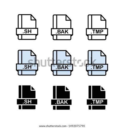 Simple Vector Square File Types Formats Stock Vector Royalty Free
