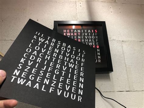 Aanpassing Wordclock Stencil Customizing Met Lasersnijder En Arduino