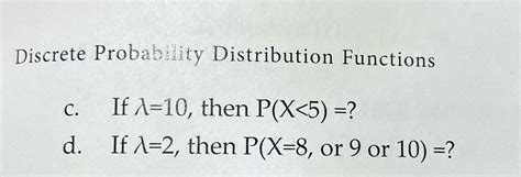 Solved Using Poisson Distribution Determine The Following