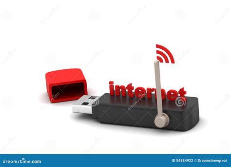 Usb With Internet Connection Stock Illustration Illustration Of Connection Router 54884922