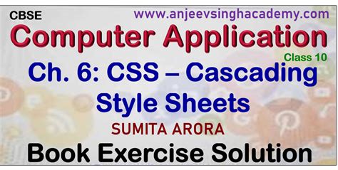Sumita Arora Solution Class 10 Computer Application Archives Anjeev Singh Academy
