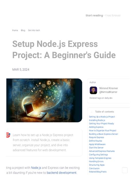 Setup Nodejs Express Project A Beginners Guide Pdf Web Server