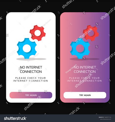 No Internet Connection Page Interface Design Stock Vector Royalty Free Shutterstock