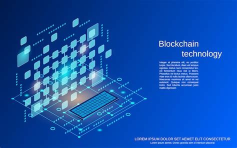 Premium Vector Blockchain Technology Flat 3d Isometric Vector Concept