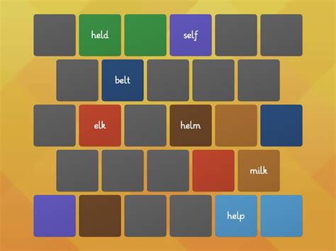 Initial End Adjacent Consonant Clusters Pairs Game Matching Pairs