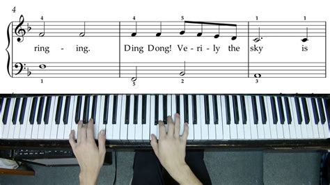 Ding Dong Merrily On High Easy Piano Arrangement No 1 195pts Youtube