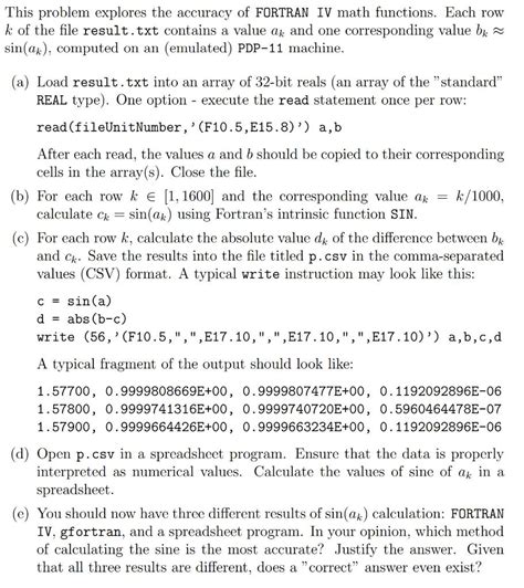 solved solve the problem in fortran language some data