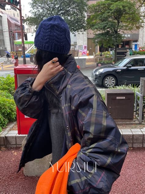 유이르무이 Basket 바스켓 바시티 체크 2온스 오버핏 패딩 점퍼 1color